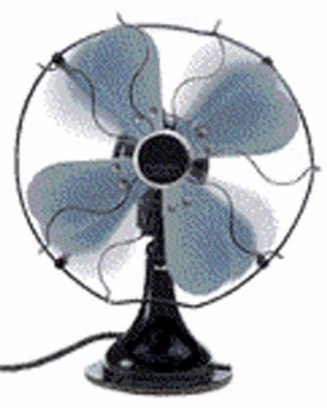Man Using Small Electric Fan 