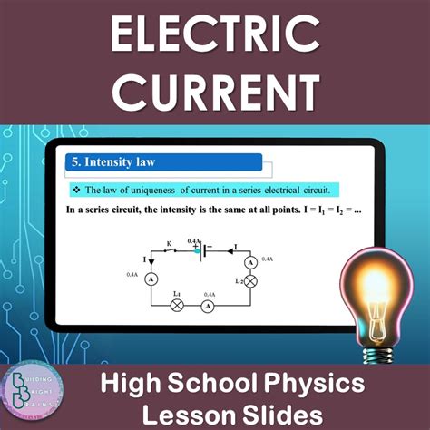 Electric Current PowerPoint Lesson Slides High School Physics Made By Teachers