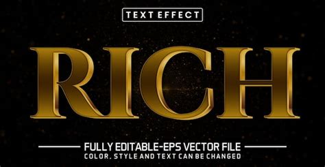 Premium Vector Rich Editable Text Effect Rich Text Style Theme