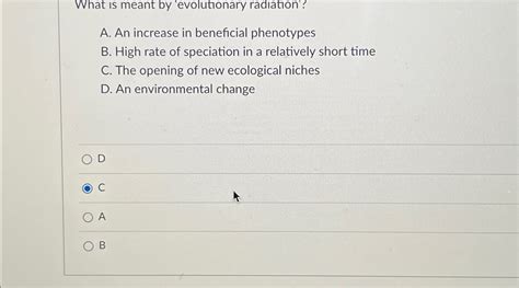 Solved What Is Meant By Evolutionary Radiationa ﻿an