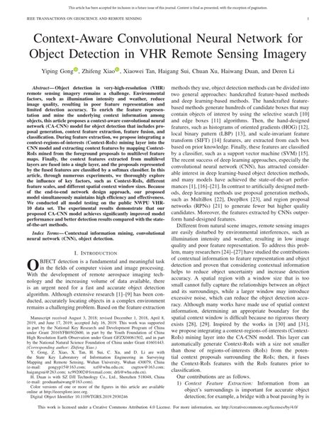Pdf Context Aware Convolutional Neural Network For Object Detection