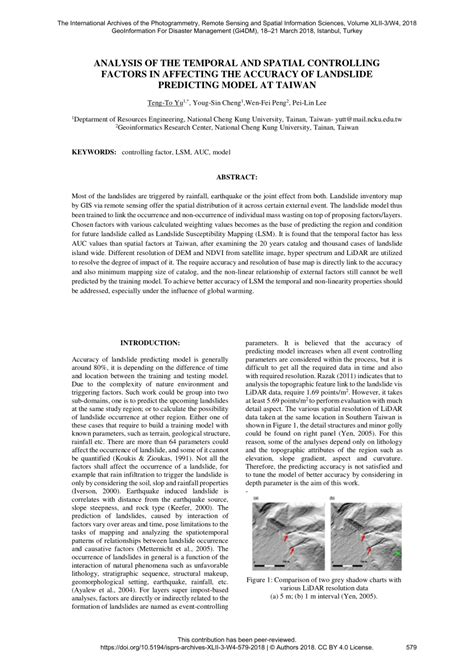 Pdf Analysis Of The Temporal And Spatial Controlling Factors In
