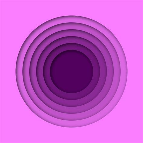 Premium Vector 3d Paper Cut Effect Circle Vector Background Purple