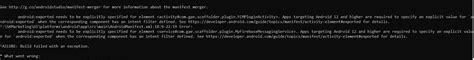 Build Is Failing Though Androidexportedtrue Is Being Added To Pluginxml · Issue 298