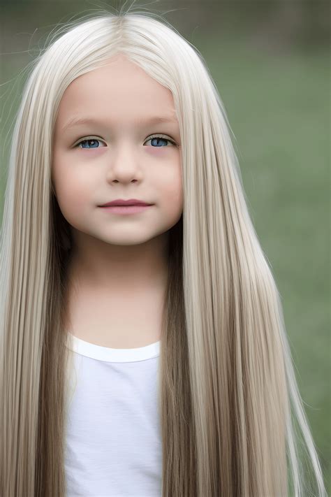 Long Blond Hair Girl · Creative Fabrica