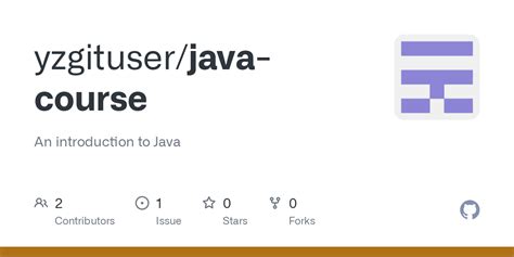 GitHub Yzgituser Java Course An Introduction To Java