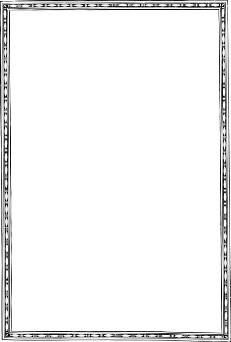 Simple Border Is A Narrow Pattern Full Page Border Vintage Engraving