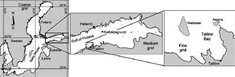 computational areas of the triple nested wave model applied to the