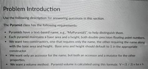 solved problem introduction use the following description