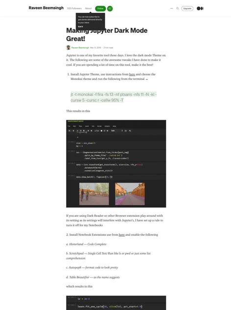 Making Jupyter Dark Mode Great Jupyter Is One Of My Favorite Tool