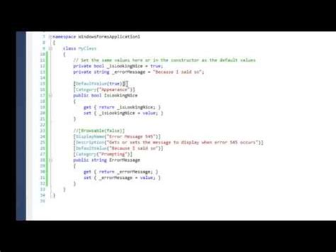 C Property Grid And Attributes YouTube