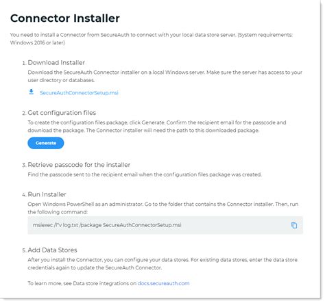 SecureAuth Connector Installation