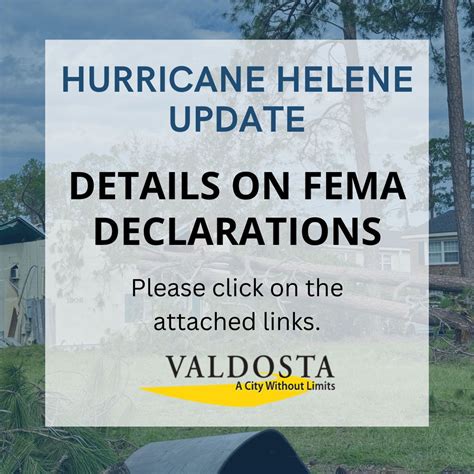 Fema Declaration City Of Valdosta Ga