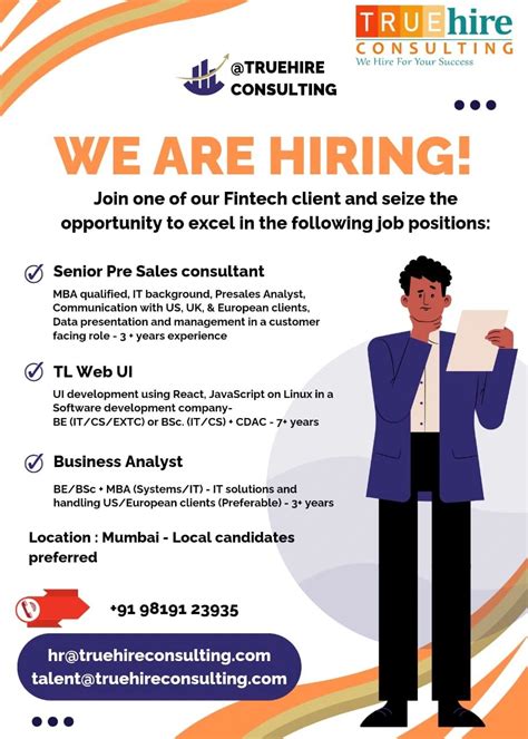 Presalesconsultant Tlwebui Businessanalyst Experienced Mumbai