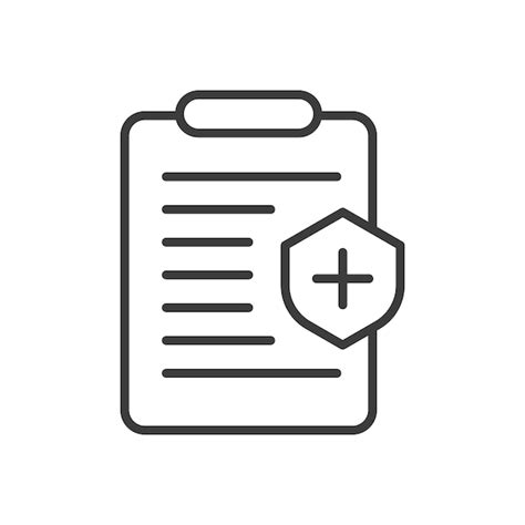 Premium Vector Health Insurance Line Icon Isolated On White Background