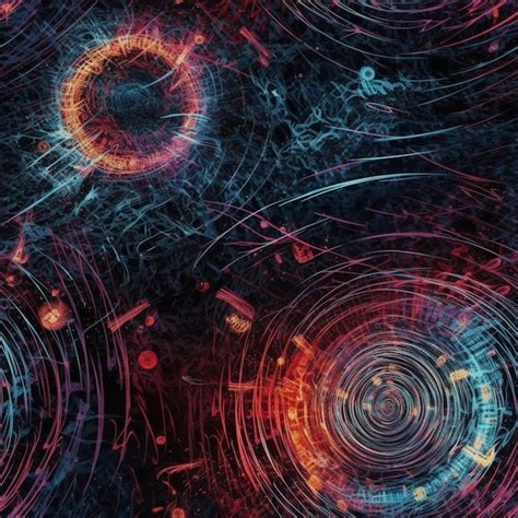 Premium Ai Image A Close Up Of A Colorful Abstract Background With Circles And Lines Generative Ai