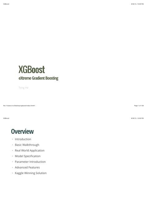Xgboost Advanced Pdf Statistical Classification Cross Validation Statistics