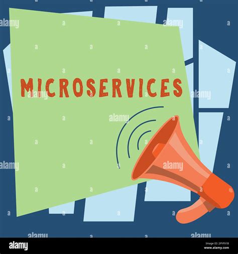Conceptual Display Microservices Word Written On Software Development Technique Building Single