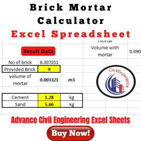 Brick Mortar Calculator Quantity Of Brick Mortar Cement Sand Calculator Civil Experience