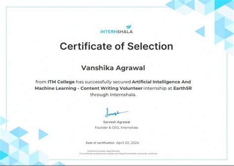 Vanshika Agrawal On Linkedin Ai Machinelearning Internship Internshala Excitingnews… 16