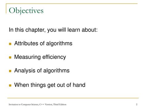 ppt chapter 3 the efficiency of algorithms powerpoint presentation