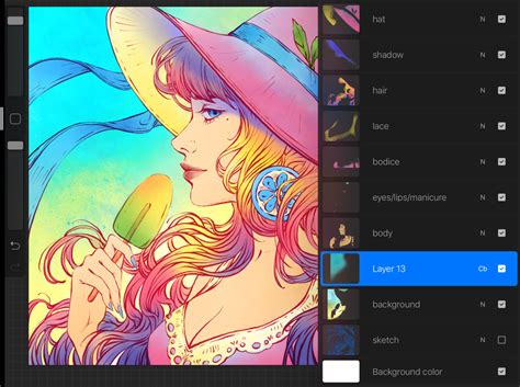 How To Create A Summer Portrait With Ice Cream In Procreate Idevie