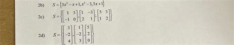 Solved Determine Whether The Following Set Is Linearly