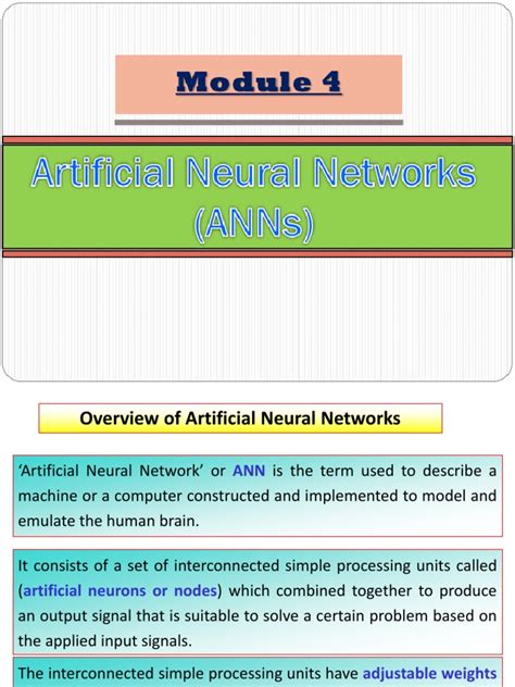 Elet442 Artificial Neural Networks Anns Pdf Artificial Neural