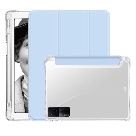 Transparent Leather Case For Xiaomi Redmi Pad SE Inch With Pencil Holder Slim Flip