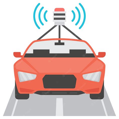 Premium Vector Robo Car Gps Radar Concept Autopilot Lidar Device Vector Design Future