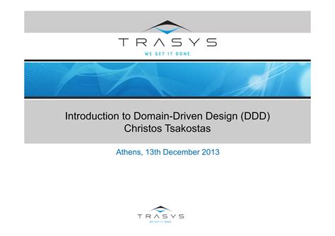 Introduction To Domain Driven Design Ppt