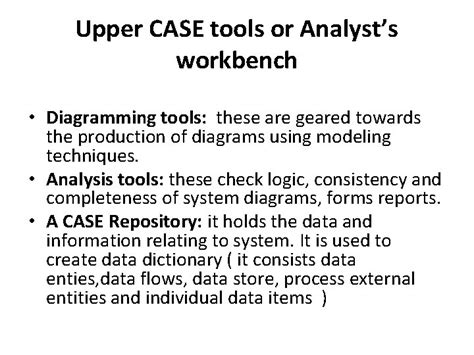 Computer Aided Software Engineering Case Tools Case Tools