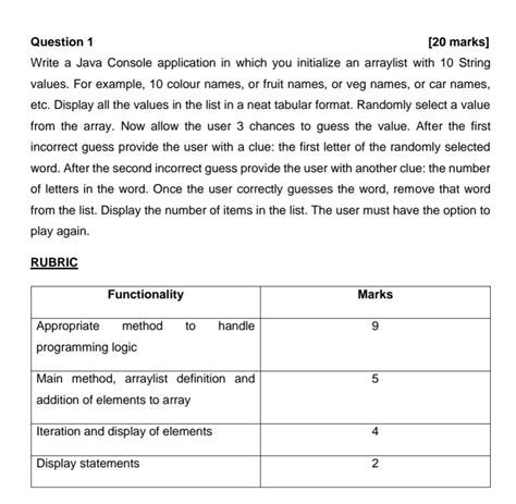 Solved Question 1 20 Marks Write A Java Console