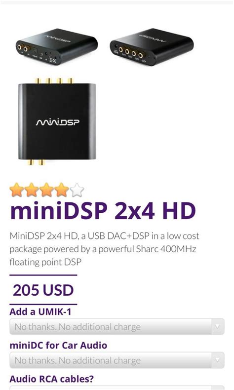 Minidsp 2x4hd Digital Signal Processor Dsp For 2 Way Active Setup Car Accessories Accessories