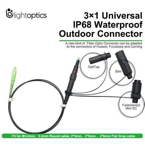 Outdoor Waterproof Huawei Minisc Corning Optitap Furukawa Slimconnecto