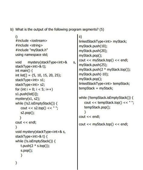 Solved B What Is The Output Of The Following Program