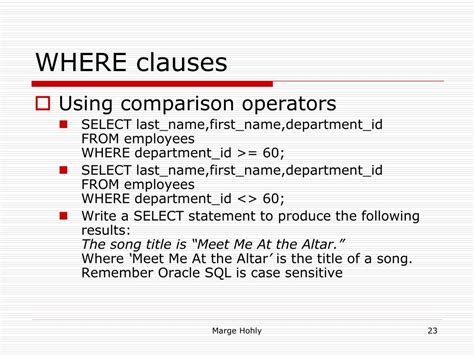 Ppt Understanding Sql Operations Columns Concatenations And The