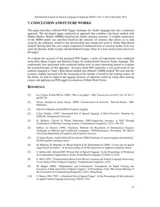 Hybrid Part Of Speech Tagger For Non Vocalized Arabic Text PDF