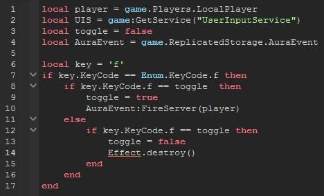 How Do I Create An Aura Keybind Script Scripting Support Developer Forum Roblox