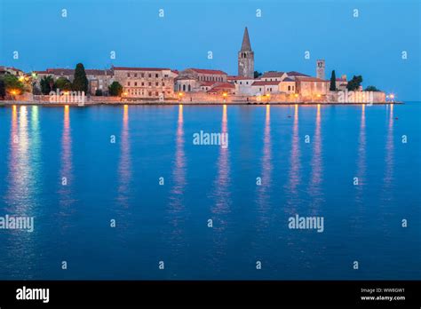 Porec Old Town Coast View With The Euphrasian Basilica Unesco World Heritage Site Istria