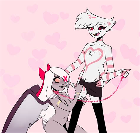 Rule 34 1boy 1boy1girl 1girls Angel Dust Hazbin Hotel Blush