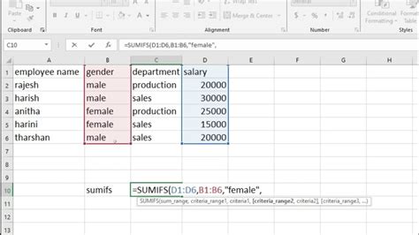 How To Use The Sumifs Function In Microsoft Excel Tamil Tech Pro Code Tamil Excel Tutorials
