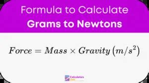 Grams To Newtons Calculator Online