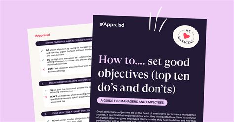 How To Set Good Objectives Dos And Donts Guide