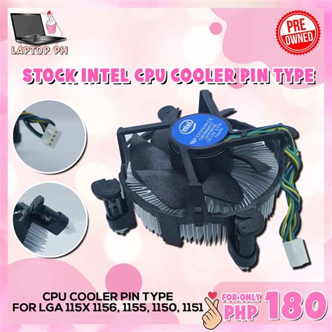 Stock Intel CPU Cooler Pin Type For LGA X Laptop PH Shopee