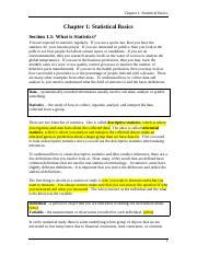 Understanding Statistical Basics Data Statistics And Course Hero