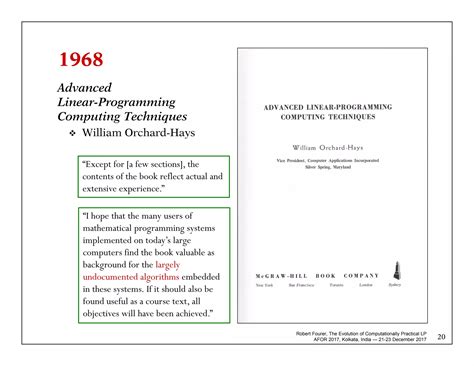 The Evolution Of Computationally Practical Linear Programming Pdf Programming Languages