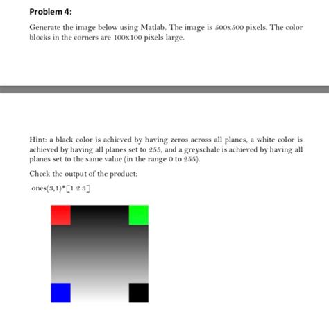 Solved Problem Generate The Image Below Using Matlab The Chegg