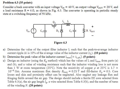 Solved Consider A Buck Converter With An Input Voltage Vin