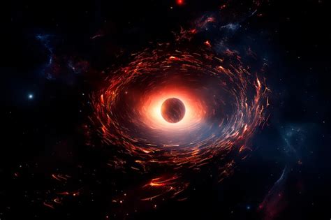 Premium Ai Image A Supermassive Black Hole At The Centre Of A Galaxy Ai Generated